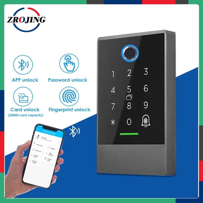 Waterproof 13.56Mhz Access Control Reader Fingerprint Door Lock App TTLOCK Bluetooth Lock Long ...