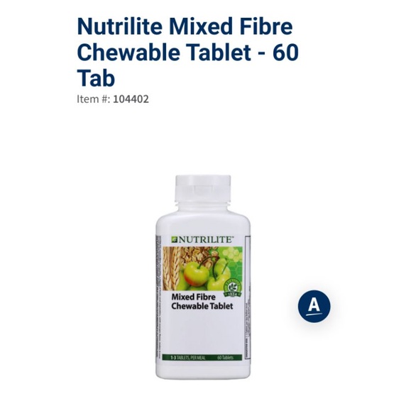 NUTRILITE MIXED FIBRE CHEWABLE TABLET - 60 TAB | Shopee Malaysia
