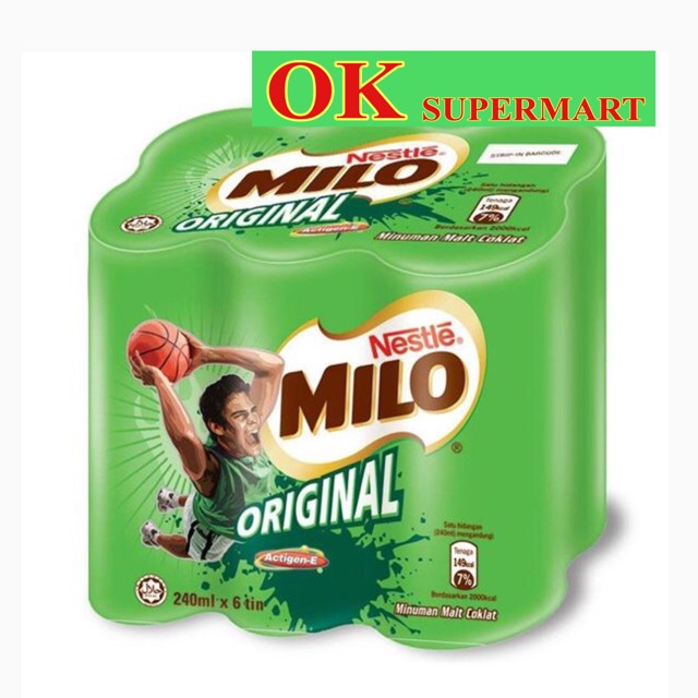 Milo Can Drink 240ml X 6 Original | Shopee Malaysia