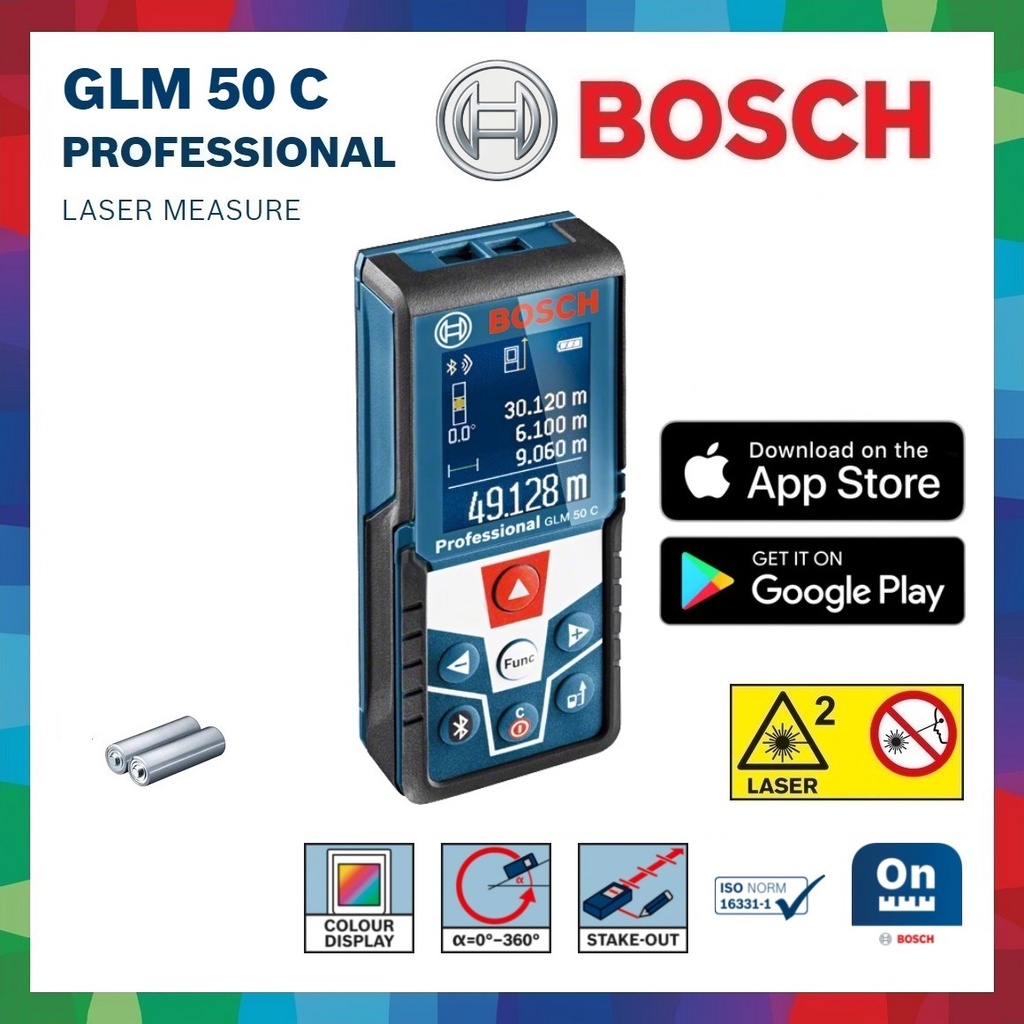 BOSCH Laser Range finder / Laser Measure GLM 40-12 , GLM 50-23G , GLM 50-27CG , GLM 100-25C ...