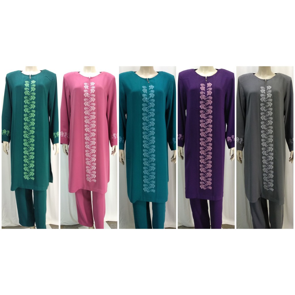 Jubah Seluar Mini Jubah Muslimah Sulam Embroidery 8576 | Shopee Malaysia
