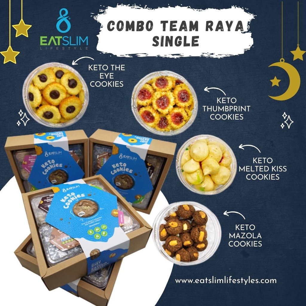 Keto Cookies Raya Edition ( Combo Team Raya Kg Single ) | Shopee Malaysia