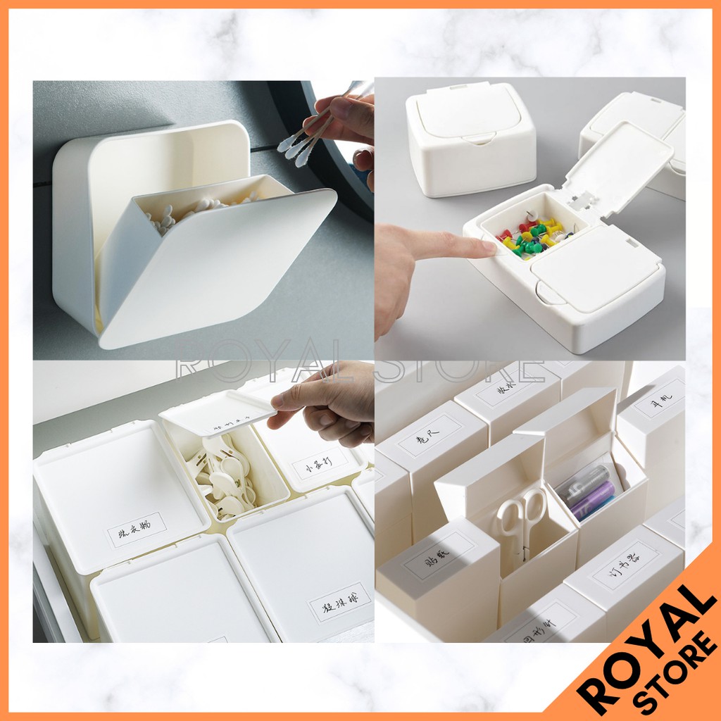 Mini Portable Pop-up Storage Box Makeup Organizer Office Room Small ...