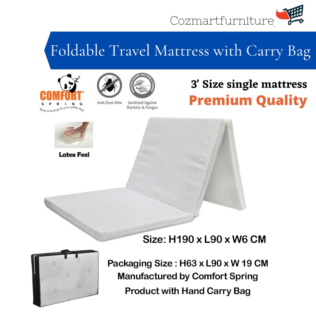 READYSTOCK!!!Comfort Spring Foldable Latex feel Reborn Foam Travel ...