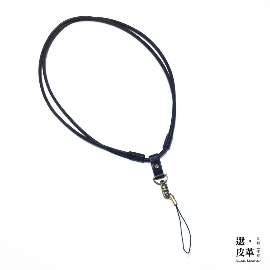 Xuan Leather|Retractable Neck Strap (Rope Head Type) Genuine Leather ...