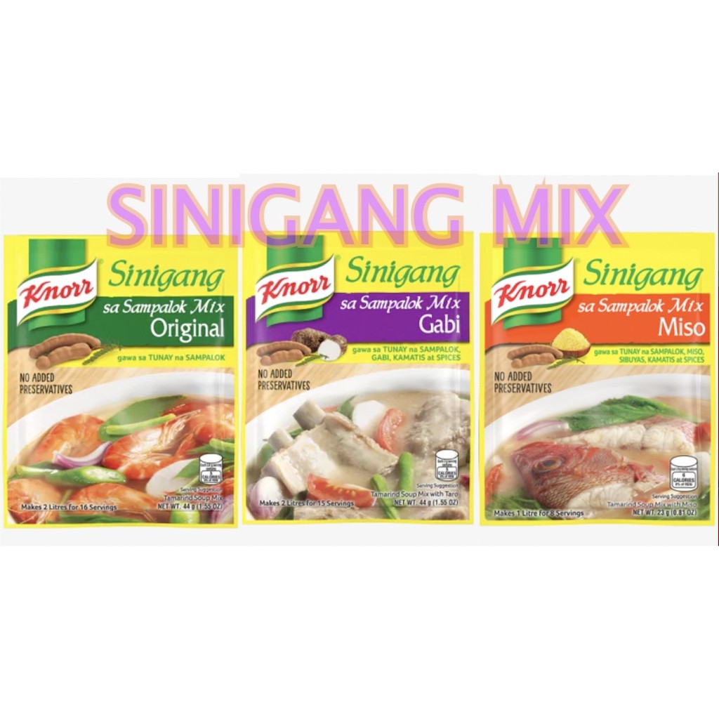 PHILIPPINE ORIGINAL, GABI OR MISO KNORR SINIGANG MIX POWDER 22g and 44g [NO HALAL WRITTEN ...