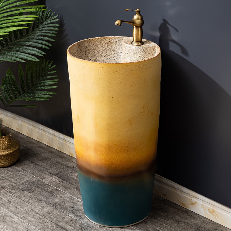 Column Wash Basin Courtyard Integrated Pool Floor-Standing Inter ...