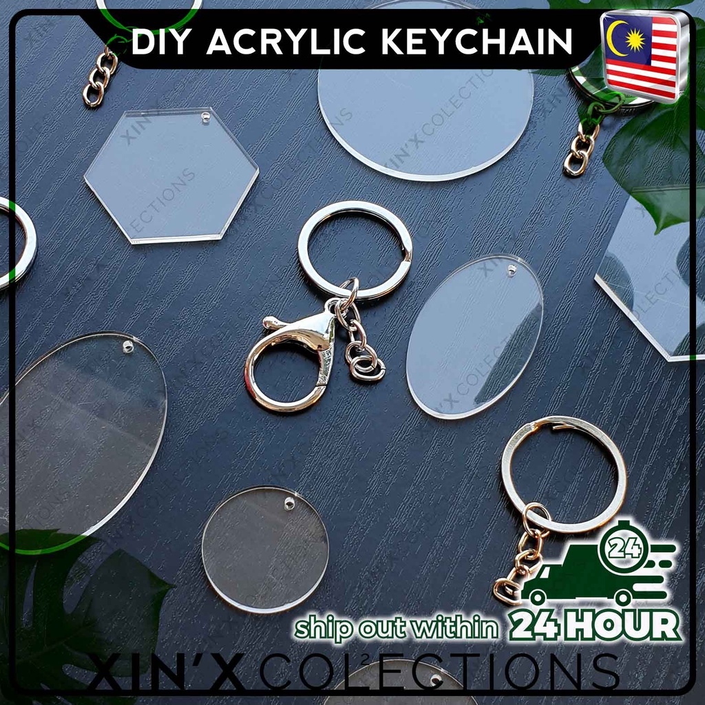 DIY BLANK ACRYLIC perspex Transparent ROUND SQUARE HEART HEXAGON ...