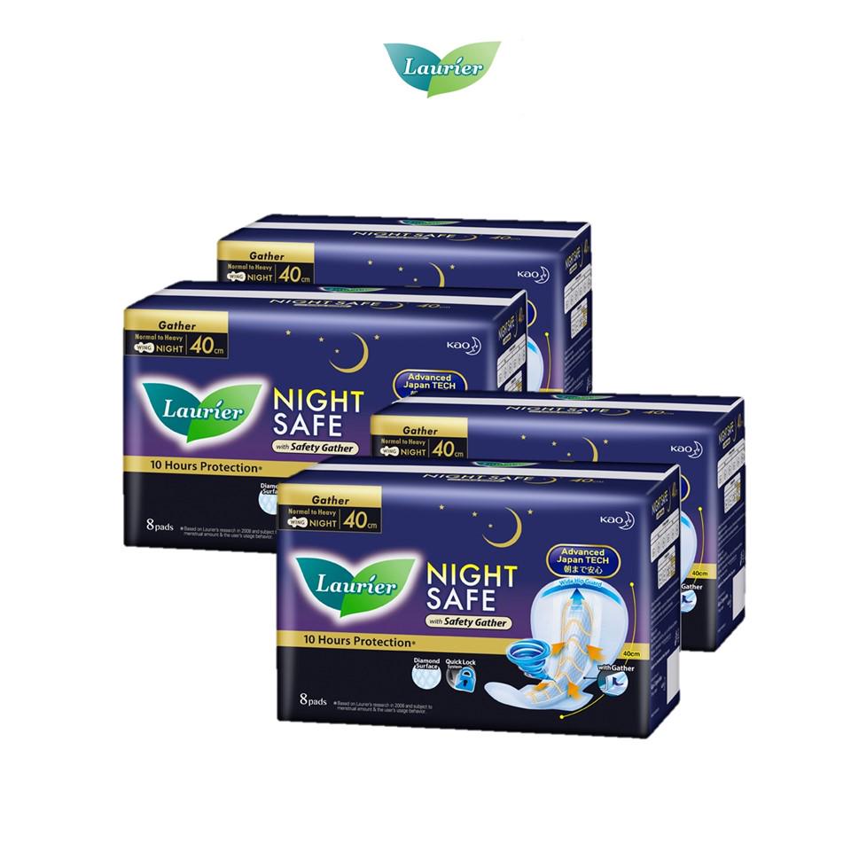 [Bundle of 2] LAURIER Night Safe Wing with Gathers Twin Pack (40cm x 8s ...