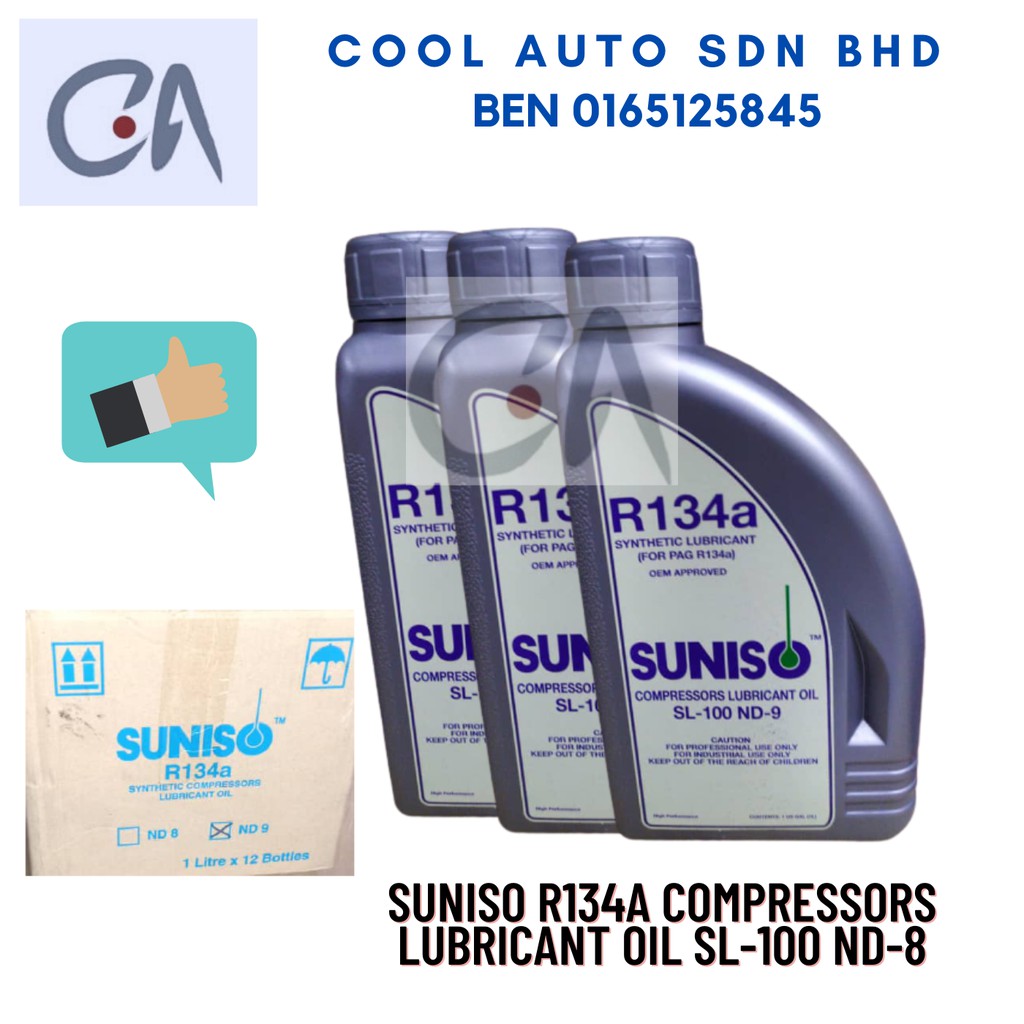 🔥READY STOCK 🔥SUNISO R134A COMPRESSORS LUBRICANT OIL SL-100 ND-8 ...