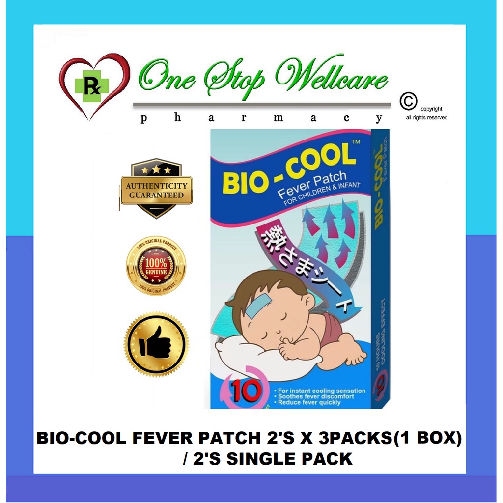 BIO-COOL FEVER PATCH FOR CHILDREN & INFANT 2'S X 3PACKS (1 BOX) / 2'S ...