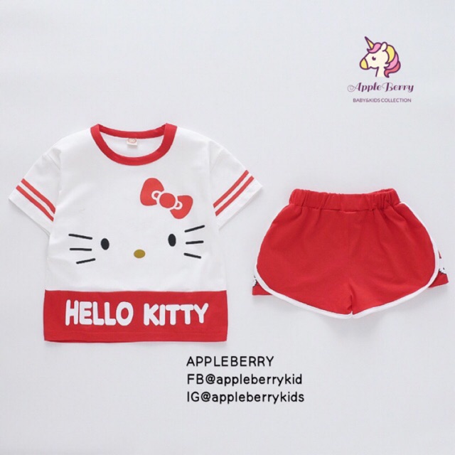 Appleberry Hello Kitty top and short children wear set ready stock ...