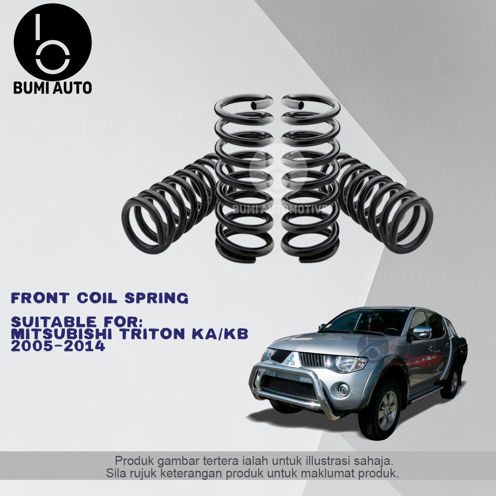 Mitsubishi Triton KA/KB Front (Depan) Coil Spring, High Quality Coiled ...