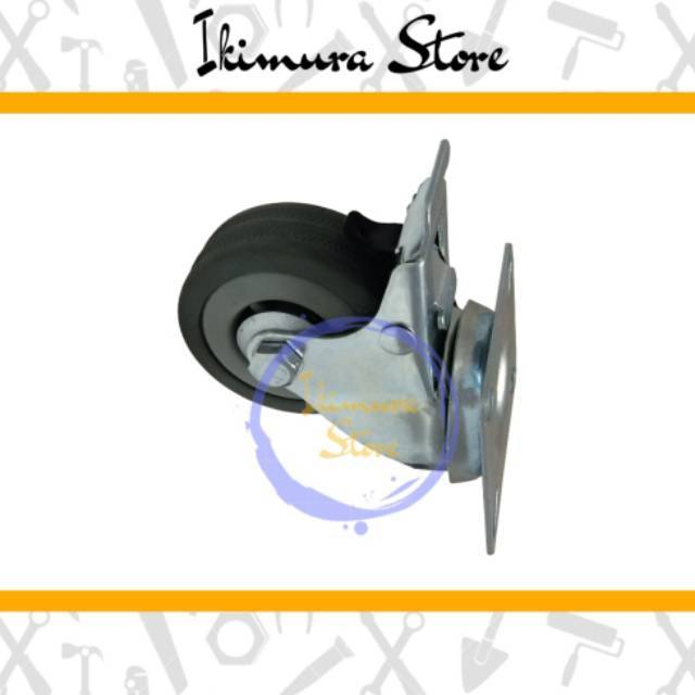 Caster Wheel Swivel Brake Wheel Brake Size 4" | Shopee Malaysia