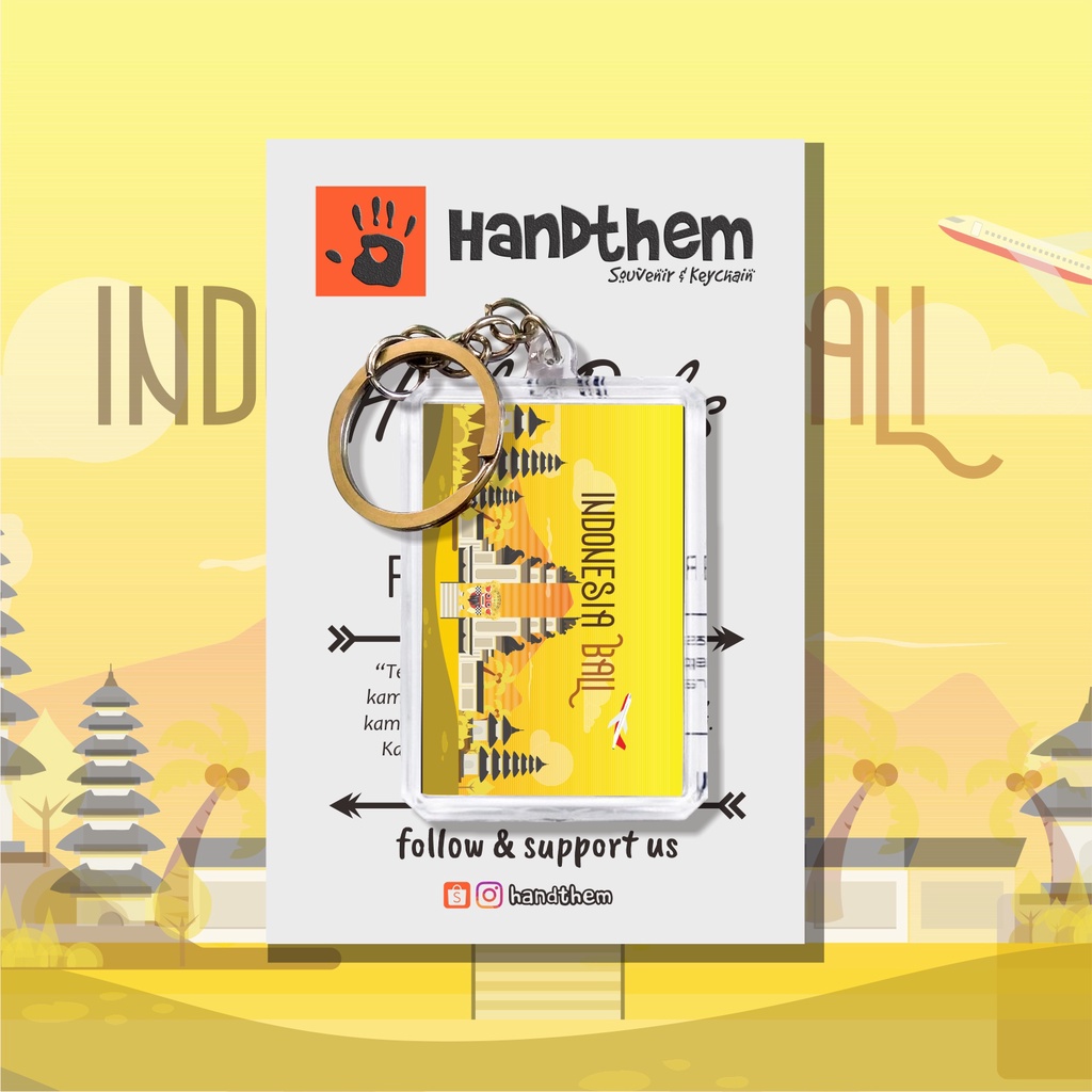GANTUNGAN BALI KEYCHAIN TYPICAL BALI SOUVENIR/ Double-sided/ PREMIUM ...