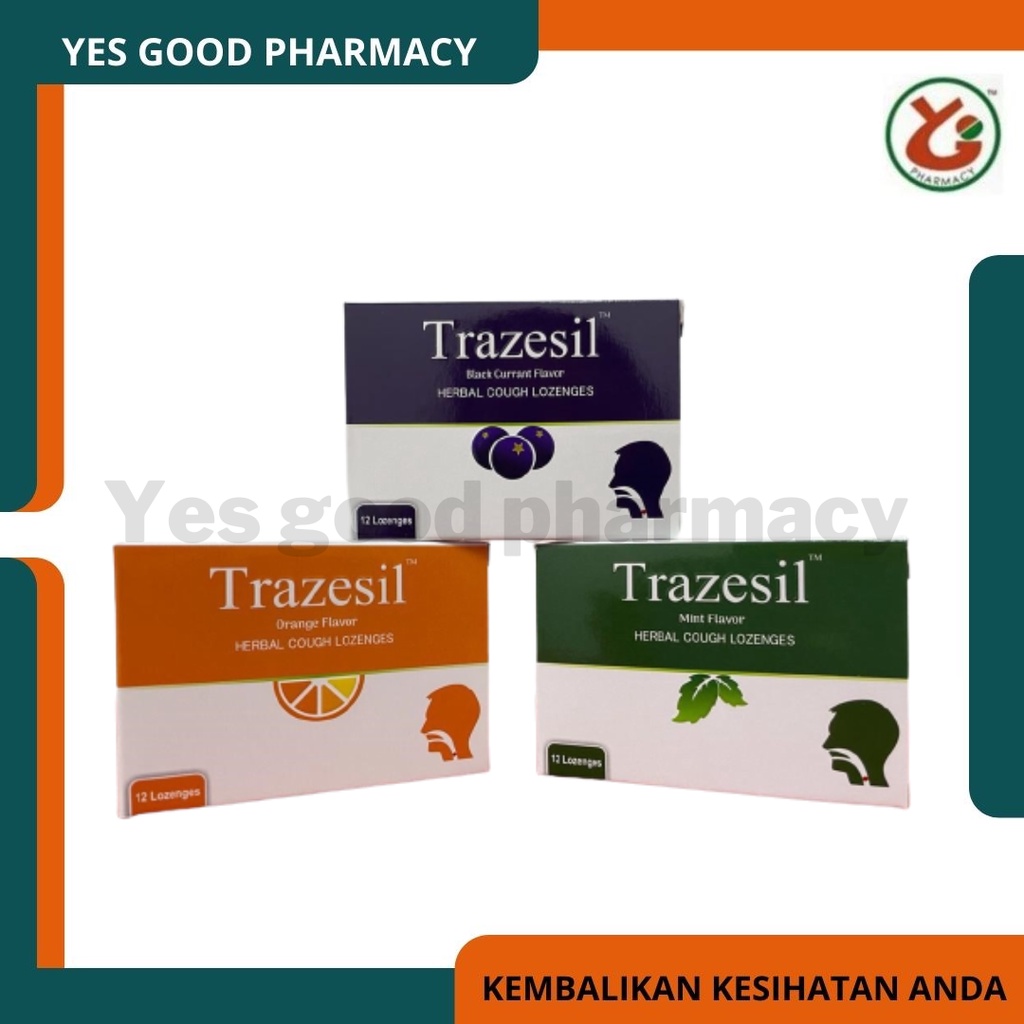 TRAZESIL Lozenges Blackcurrant/Orange 12's Sakit Tekak | Shopee Malaysia