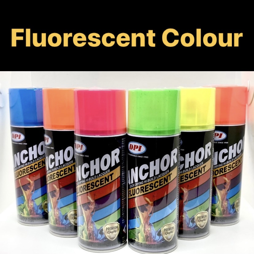 ANCHOR SPRAY FLUORESCENT COLOUR - 400ML // FLUORESCENT SERIES CAN SPRAY ...