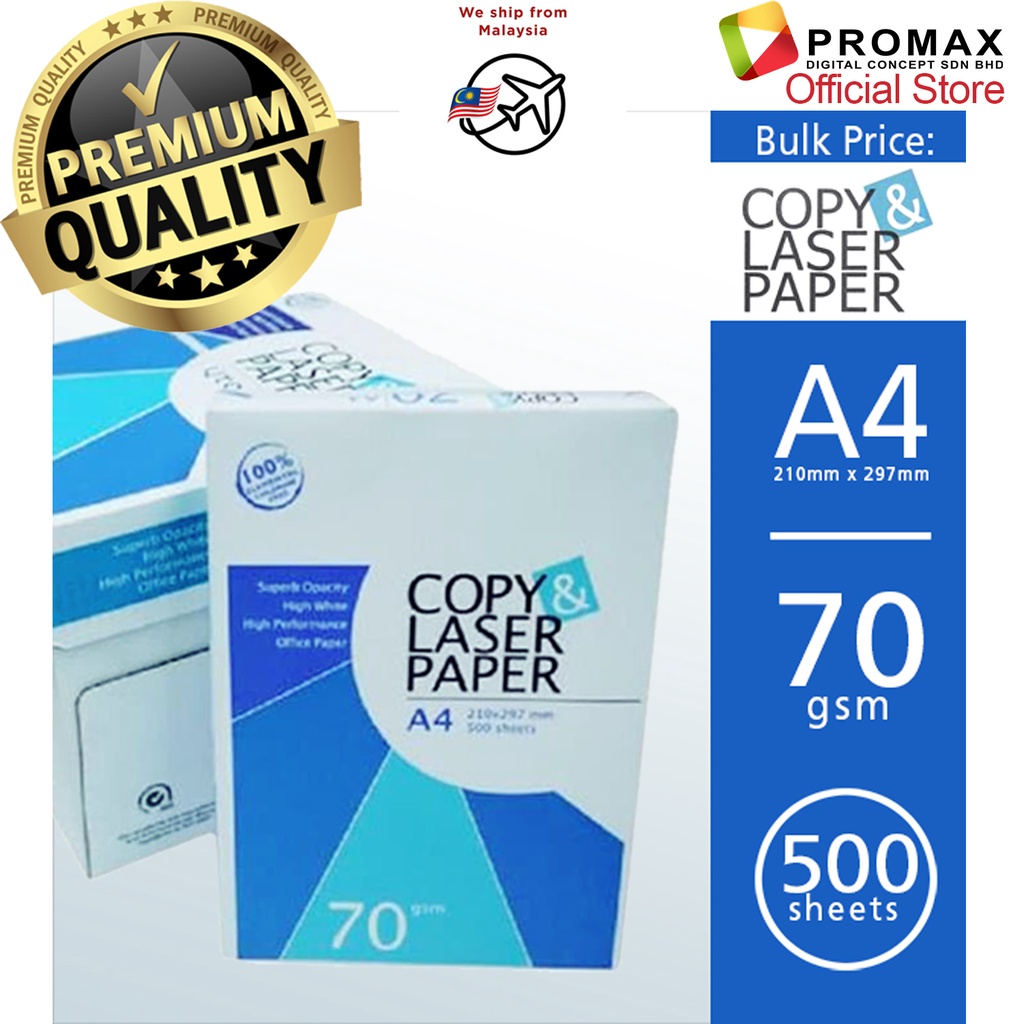 Copy & Laser A4 Copier Paper 70gsm - 500 Sheets 100% Original Malaysia ...
