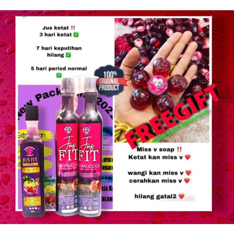 [SHIPPING TODAY] JUS FIT DARALICIOUS VIRAL 💯ORIGINAL+FREEGIFT🎁 SABUN ...