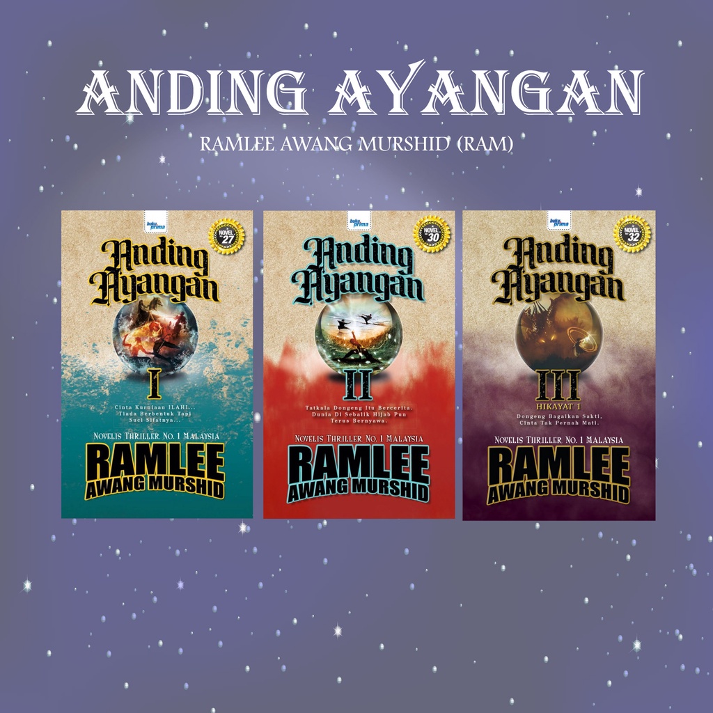 [New Cover] Anding Ayangan 1-3 [RAMLEE AWANG MURSHID] [Novel Melayu ...