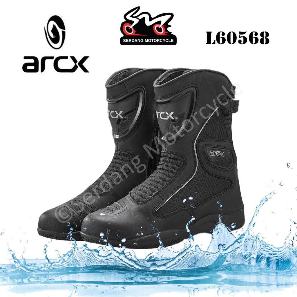 ARCX Riding Shoes Waterproof L60568 Boot Boots Kasut Motor Kalis Air ...