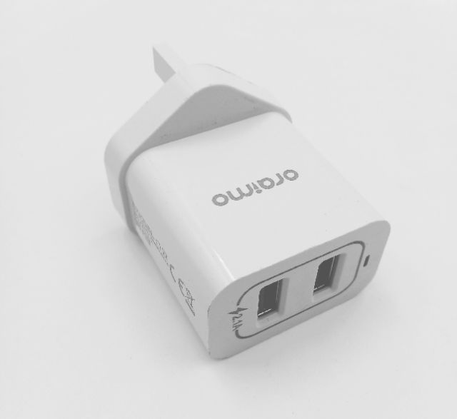 Oraimo TRAVEL ADAPTER 5V 2.1A DUAL PORT FOR 2 DEVICES double USB ...