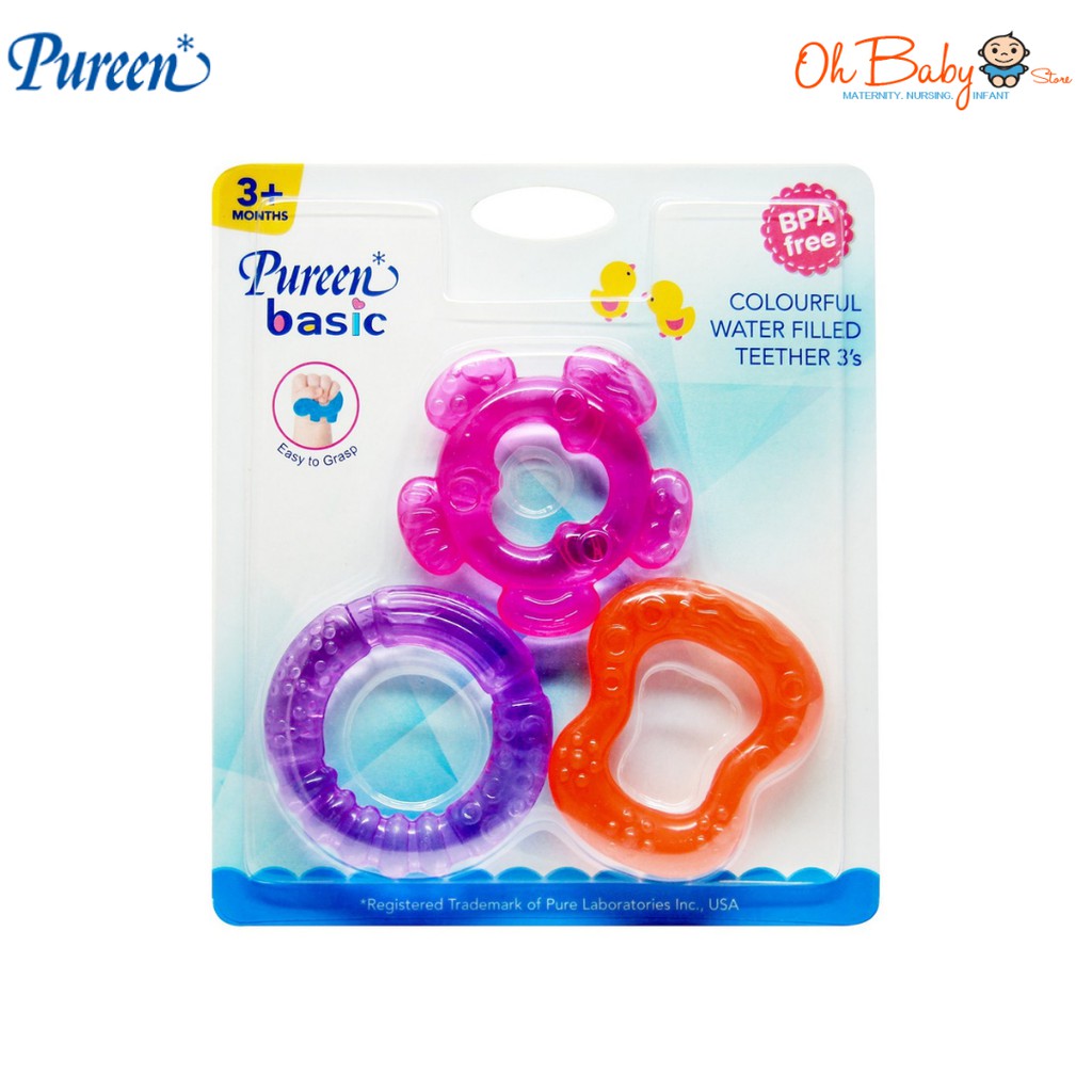 Pureen Colourful Water Filled Teether (3 Pieces) | Shopee Malaysia