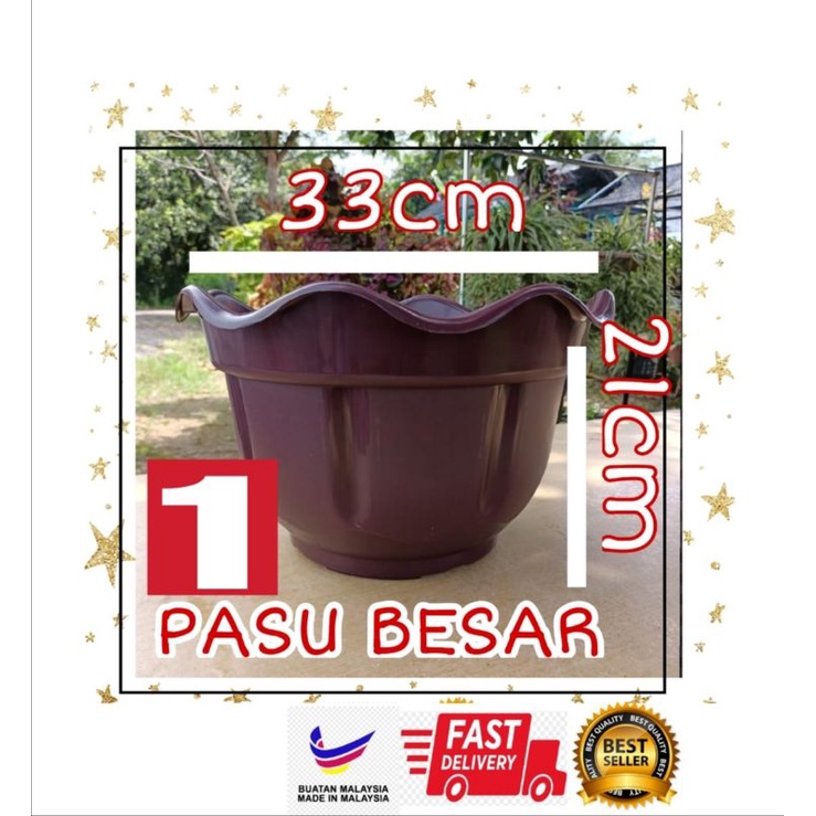 PASU BUNGA BESAR PLASTIK MURAH VIRAL (BELI 10 PERCUMA 1 POKOK HIASAN ...