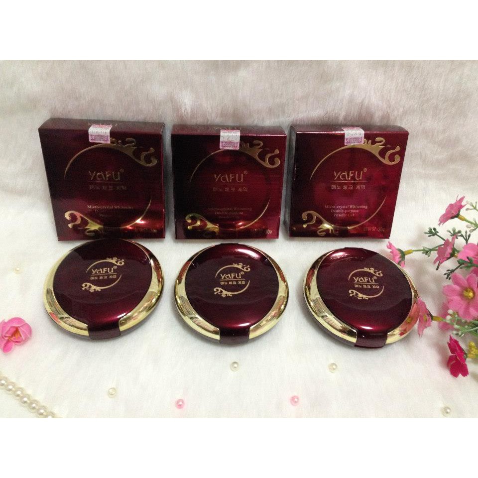 YAFU Powder 30g. 2-Layer Puff Mixed With Good Ginseng + Whitening ...