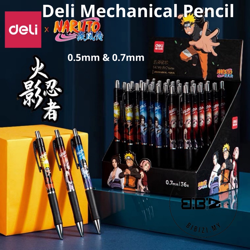 Deli x NARUTO Mechanical Pencil 0.5mm & 0.7mm Naruto Press Pencil ...