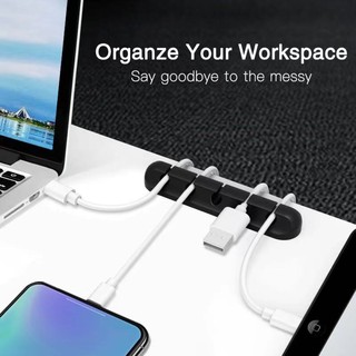 3Clip/5Clip/7Clip Cable Organizer Silicone USB Cable Winder Desktop Tidy Management Clips Cable ...