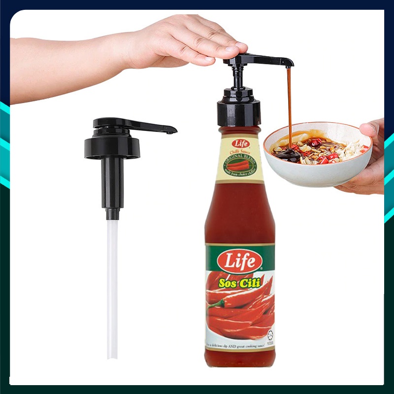 Household Oyster Sauce Pump Head Oil Chili Tomato Sauce Bottle Mouth Squeezer Soy Sauce Curry ...