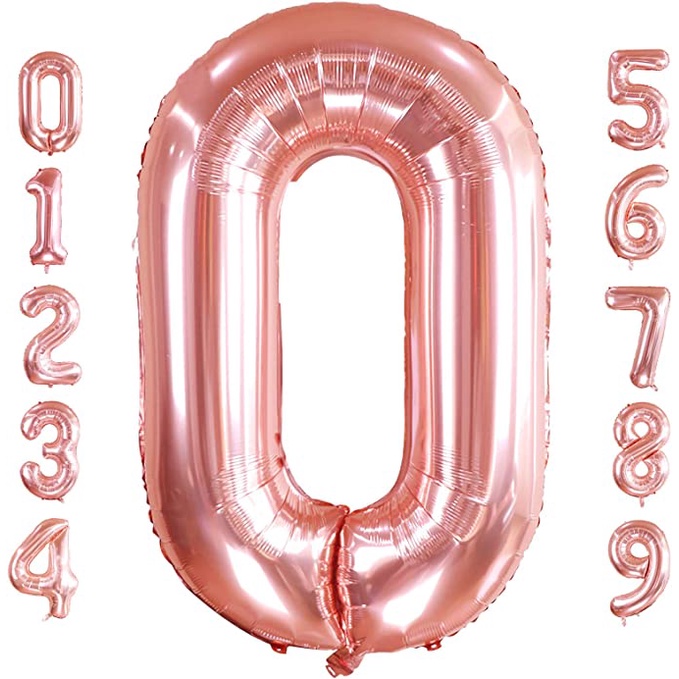40 inch Rose Gold Large Numbers jumbo Birthday Party Decorations Helium ...