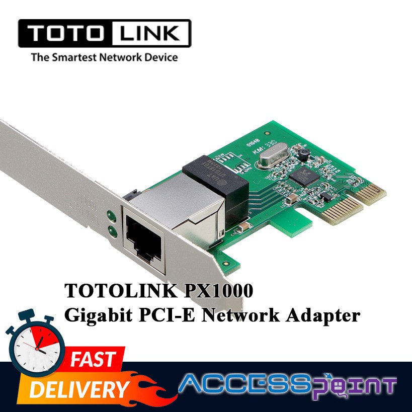TOTOLINK GIGABIT PX1000 10/100/1000MBPS PCI-E NETWORK ADAPTER | Shopee Malaysia