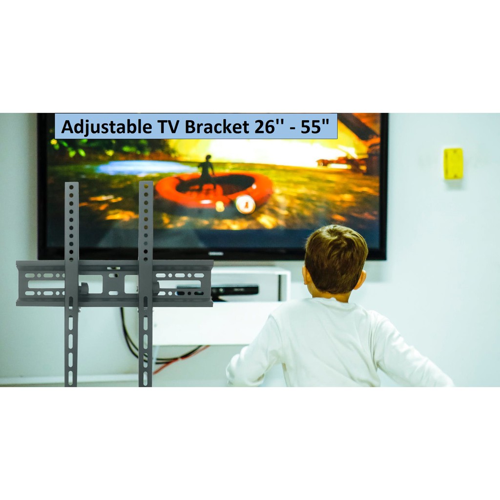 TV Wall Mount/Plasma/LCD/LED/FLat/ Panel 26"-55" / 电视壁挂式 | Shopee Malaysia