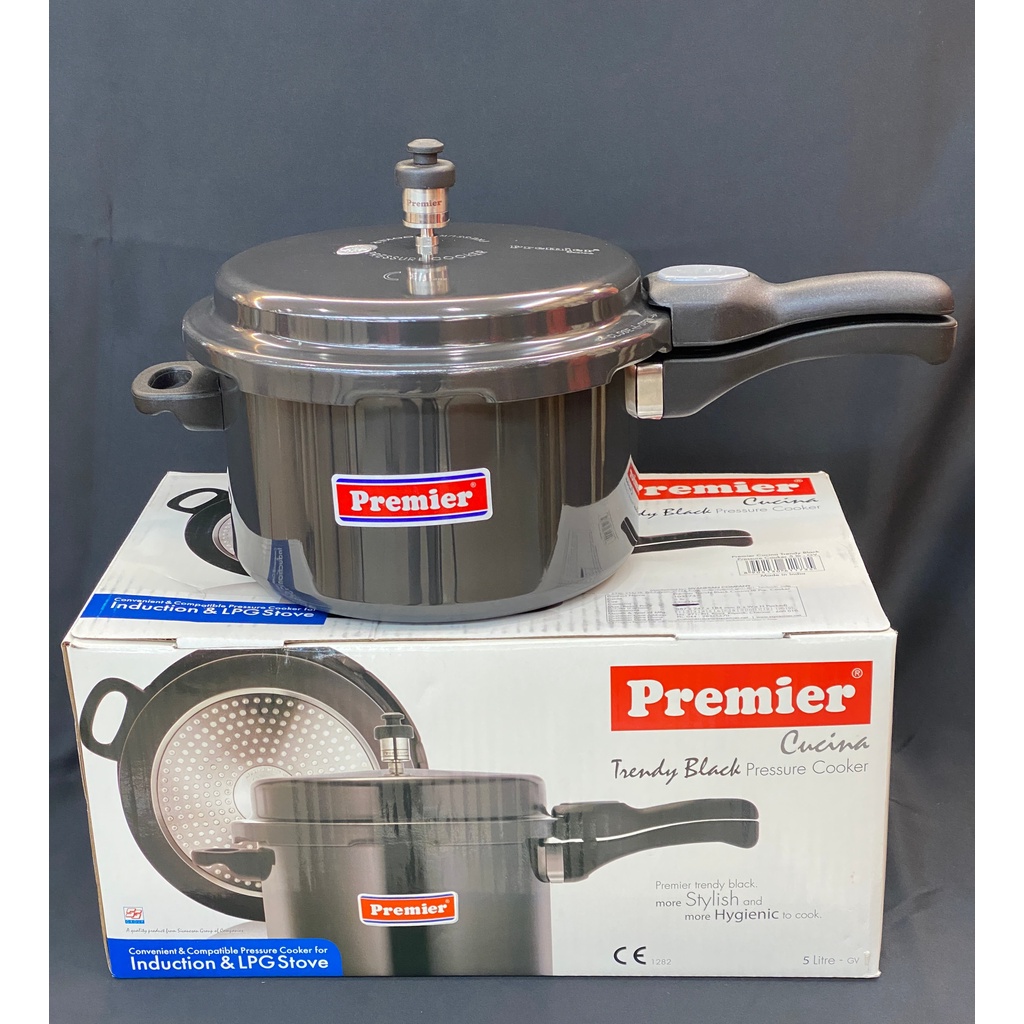 Premier Cucina Trendy H.Anodized Induction/Gas Bottom Pressure Cooker ...