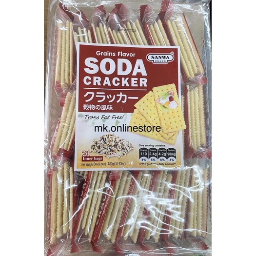 Sanwa Soda Cracker (Grain Flavour) 21 small packets /pack | Shopee Malaysia