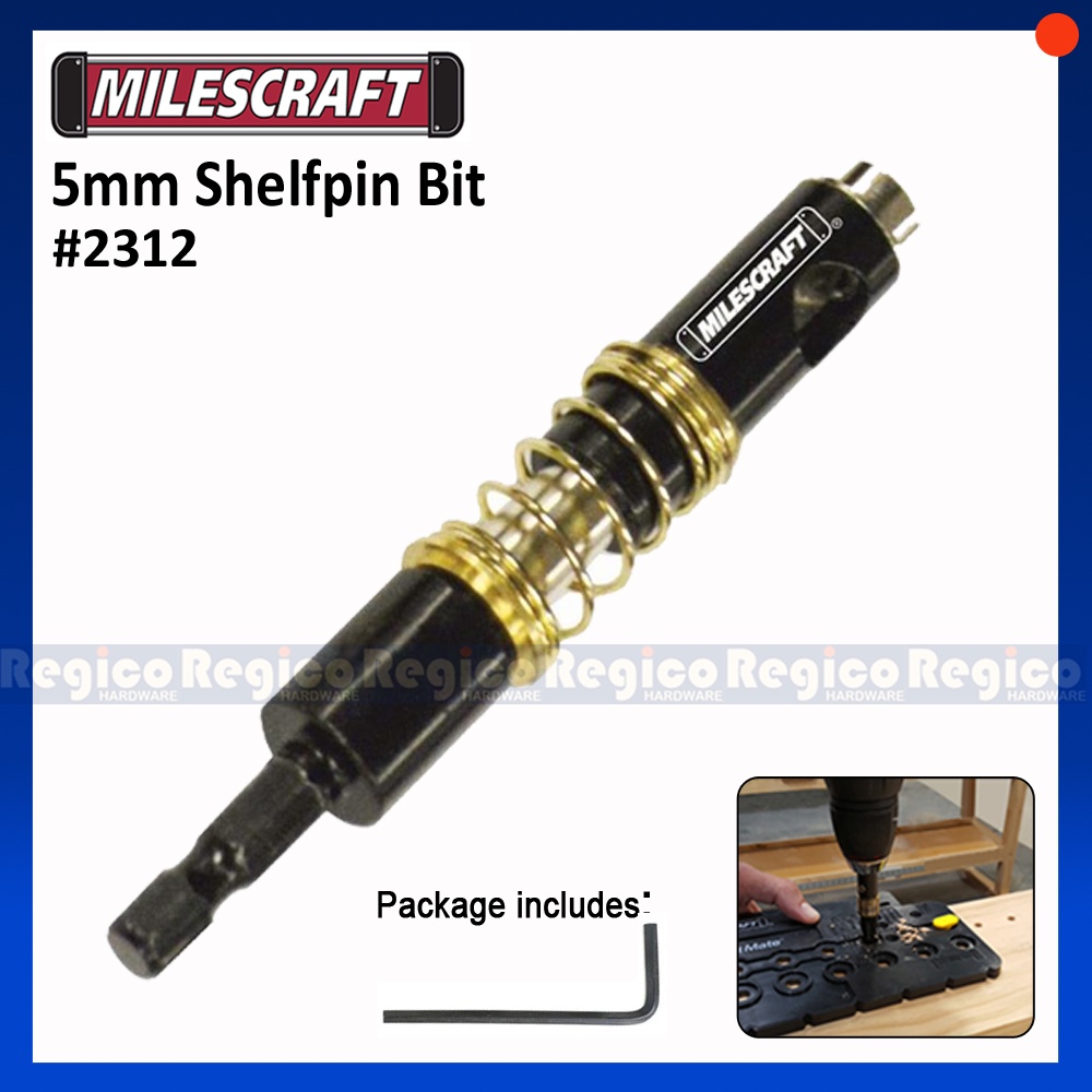 Milescraft 5mm Shelf Pin Bit ( 2312) Regico Hardware | Shopee Malaysia