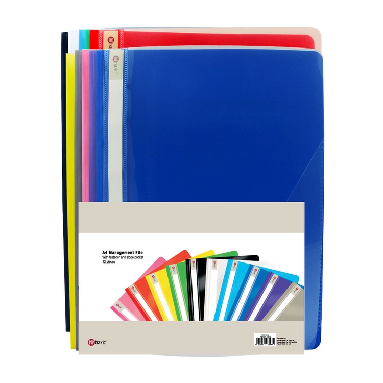 POP BAZIC PP Management File A4 (12 Pcs) | Shopee Malaysia
