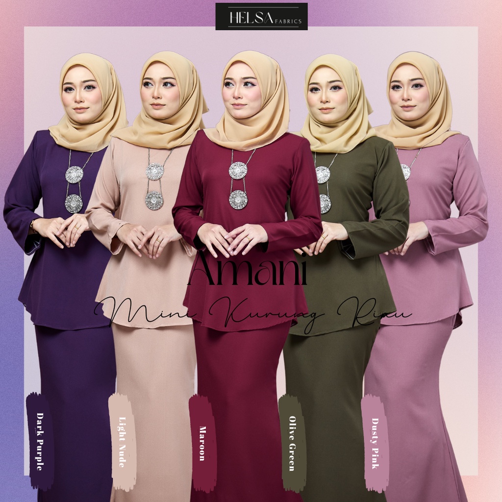 BAJU KURUNG MINI RIAU KAIN A CUT (S-XXL) | Shopee Malaysia