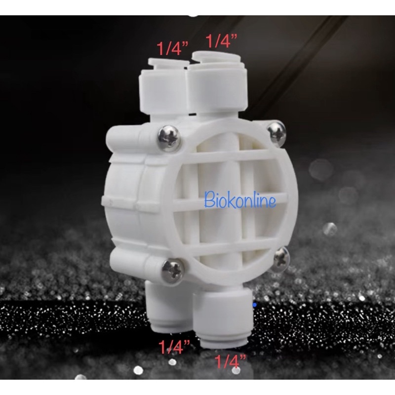 🔥4 Way 1/4 Port Auto Shut Off Valve For RO Reverse Osmosis Water Filter ...