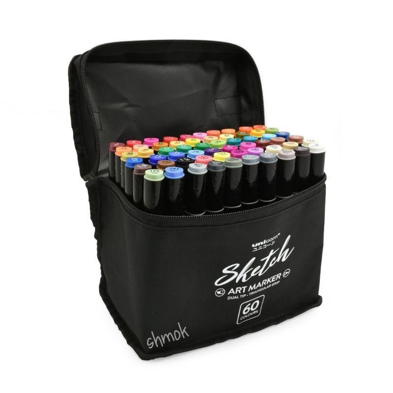 Unicorn pen penanda /ColourSketch Art Marker Pen Set Dual Tip(Vibrant ...