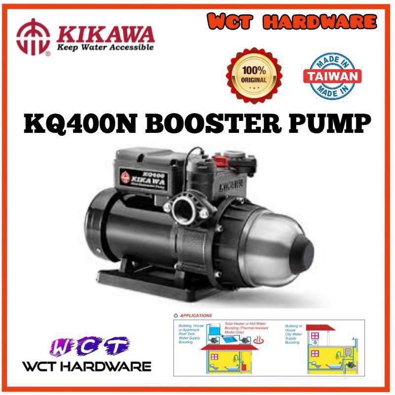 KIKAWA KQ400 AUTOMATIC SILENT BOOSTER WATER PUMP (0.5HP)**SILENT ...