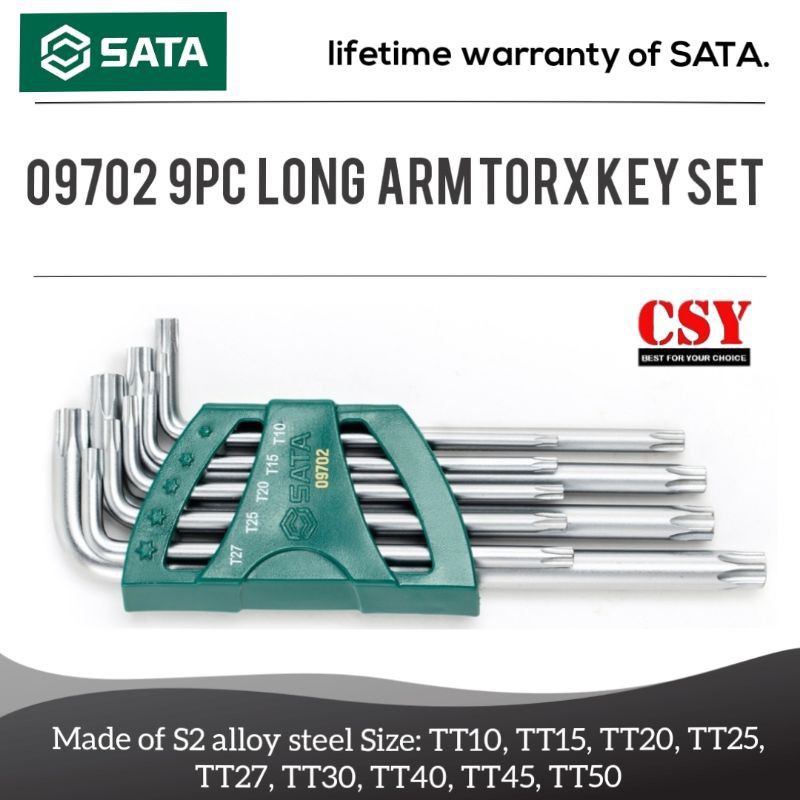 SATA 09702 9pcs Torx® Tamper Proof Key Set | Shopee Malaysia