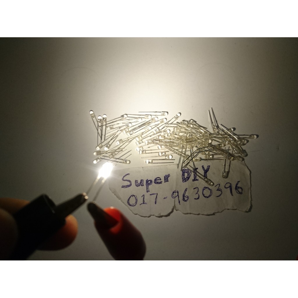 LED 3mm Warm White LED Bulb Light Emitting Diode flash torch light Lamp ...