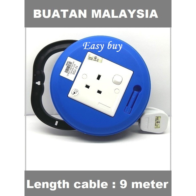 Round Extension Trailing Socket (1 way) ( 10 yds = 30 FT ) Big Cable ...