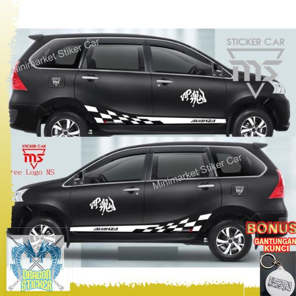 Avanza Stripe List Car Body Sticker Toyota Avanza vip Dragon Sticker ...
