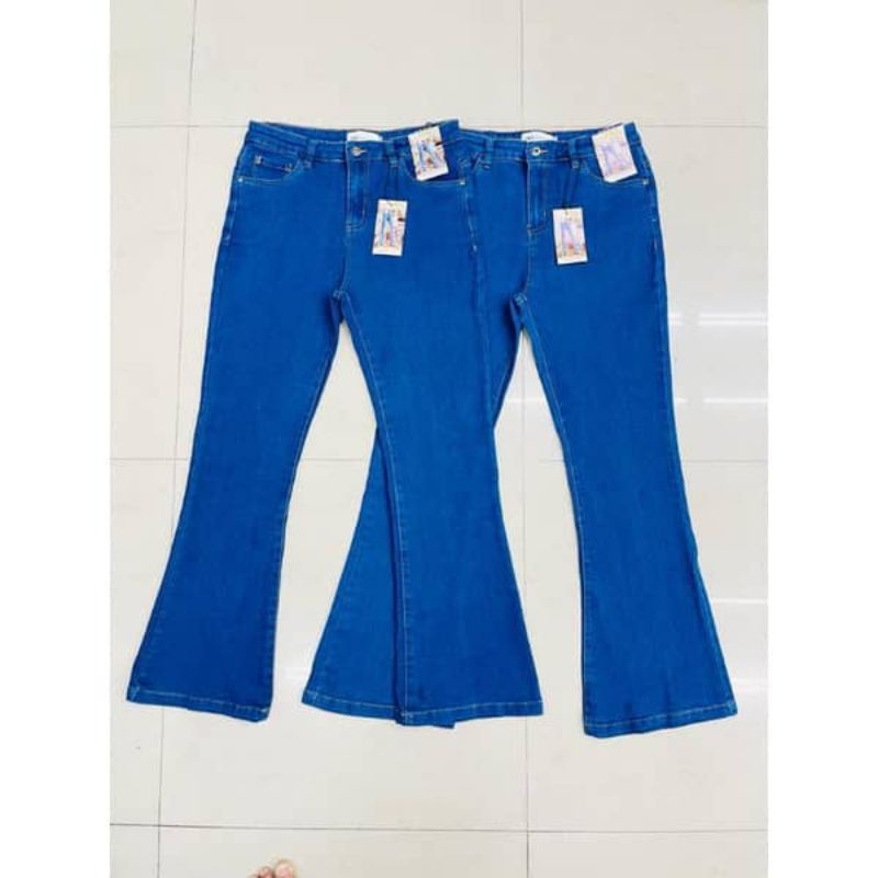 ladies benim jeans boot cut kain getah very good quality ready stock ...