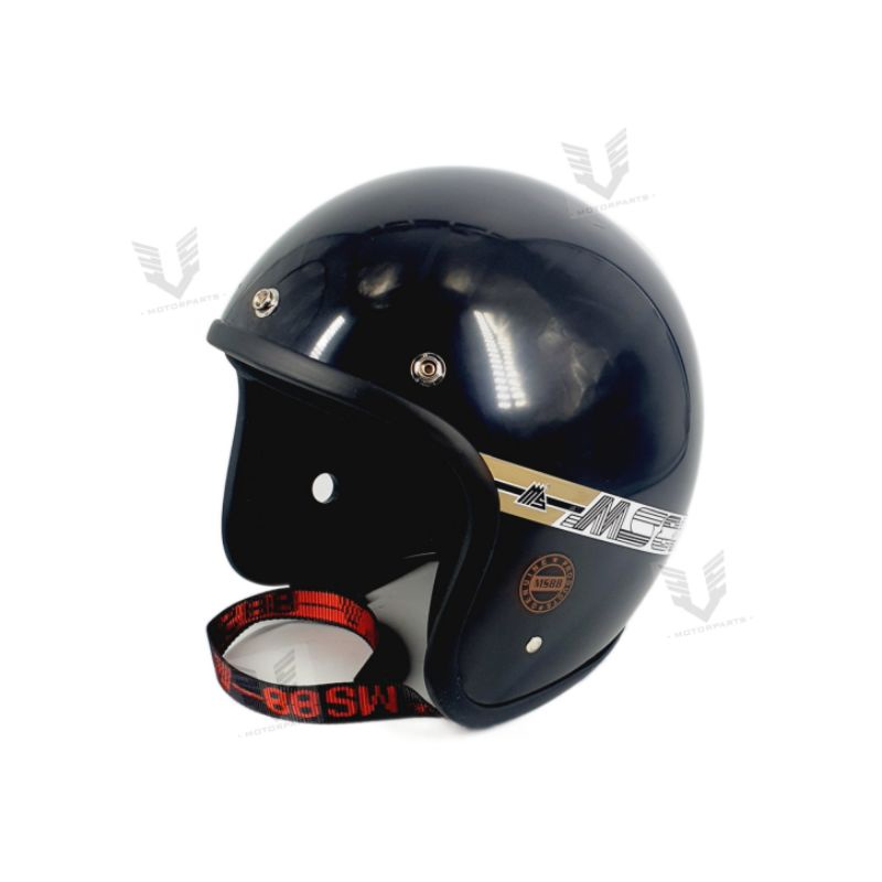 ORIGINAL MS88 HELMET TOPI MS 88 TALI TULISAN MERAH BLUE/RED/BLACK/WHITE ...