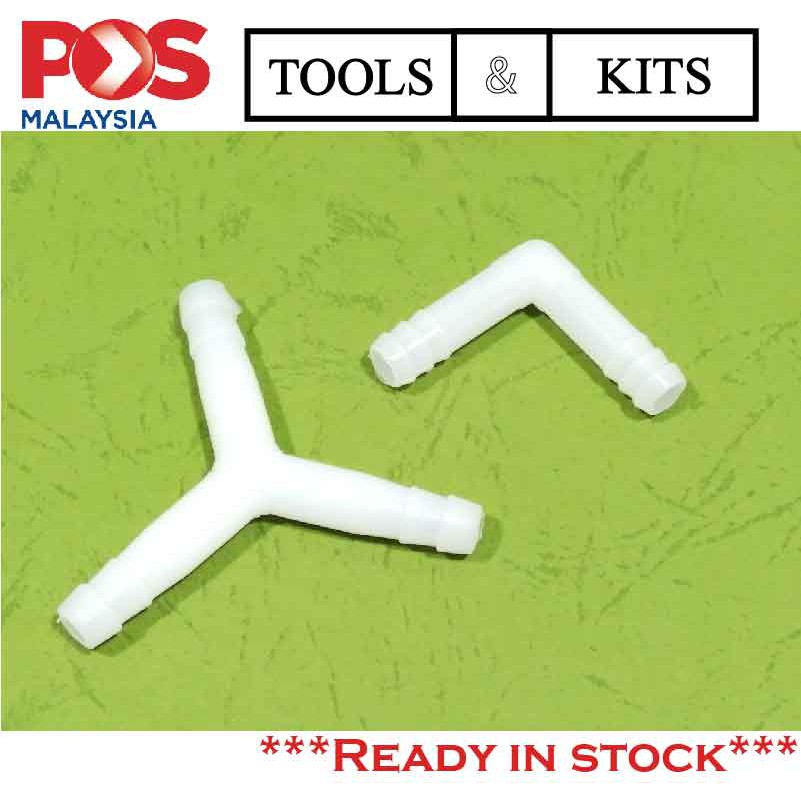 3-ways/L-shape White Plastic Pipe Connector for 8-8.5mm Pipe | Shopee ...